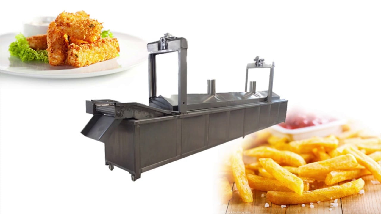Continuous Fryer | Mesh Belt fryer | automatic Frying Machine